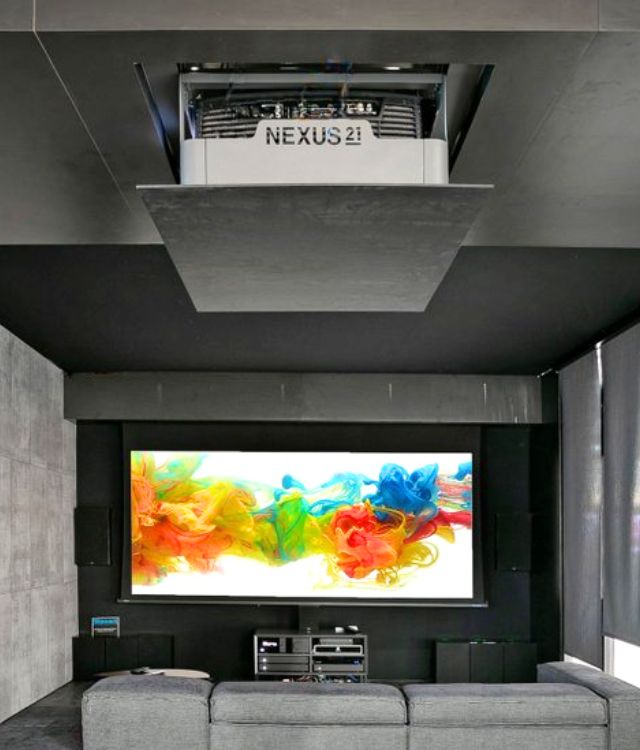 Nexus21 Projector Drop Down - Ellis Audio + Video